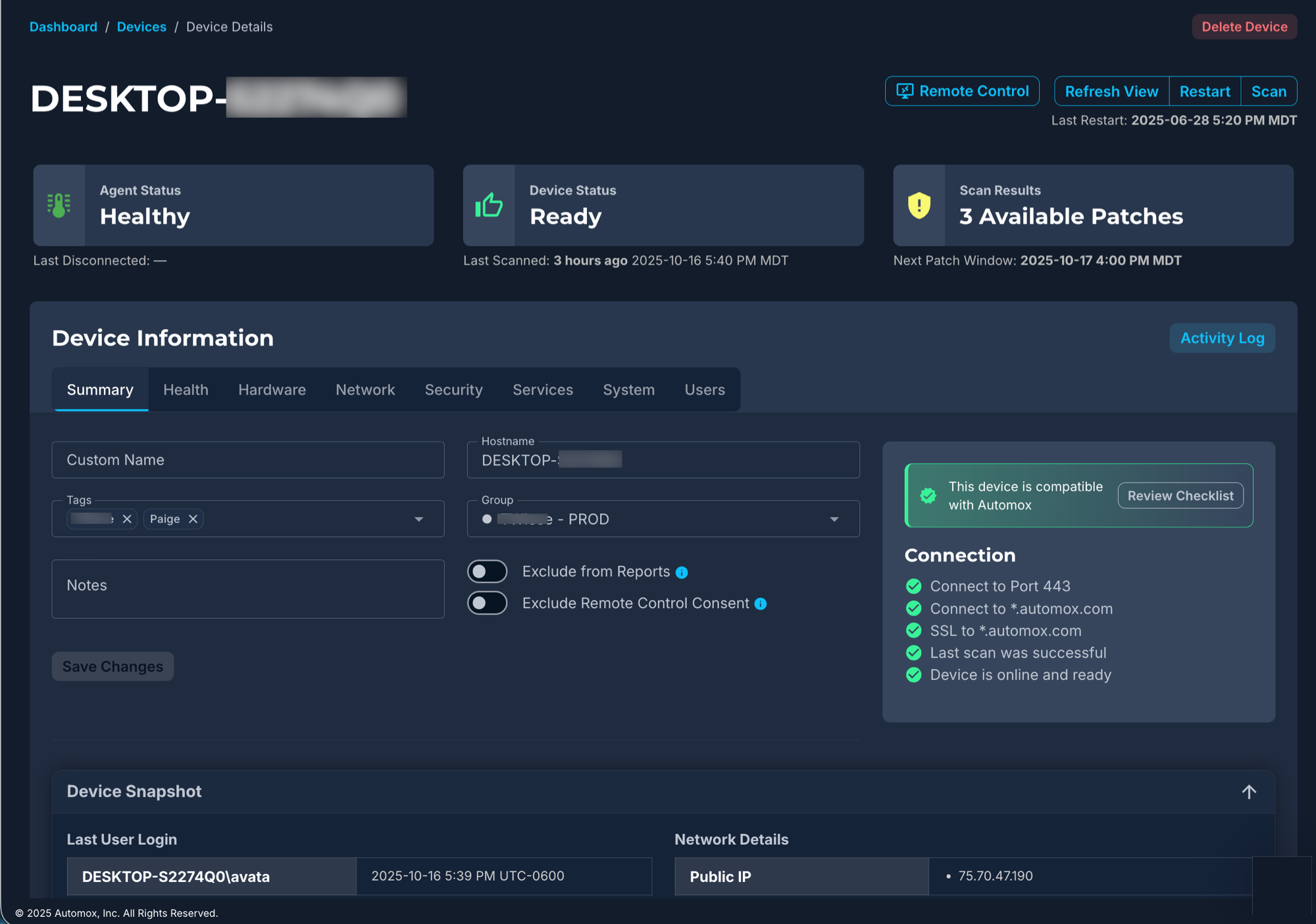 Navigating the Automox Console